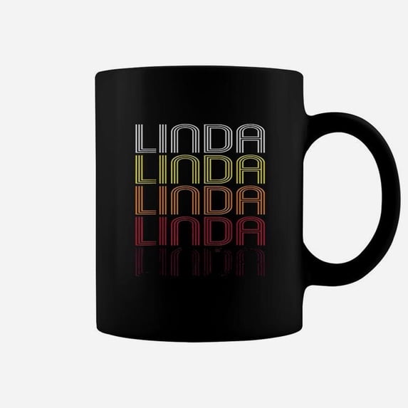 Linda Retro Wordmark Pattern Coffee Mug - Walmart.com