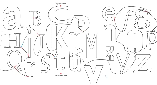 Linda's Alphabet Soup Pantograph Pattern - Quilting - Paper - Adult ...