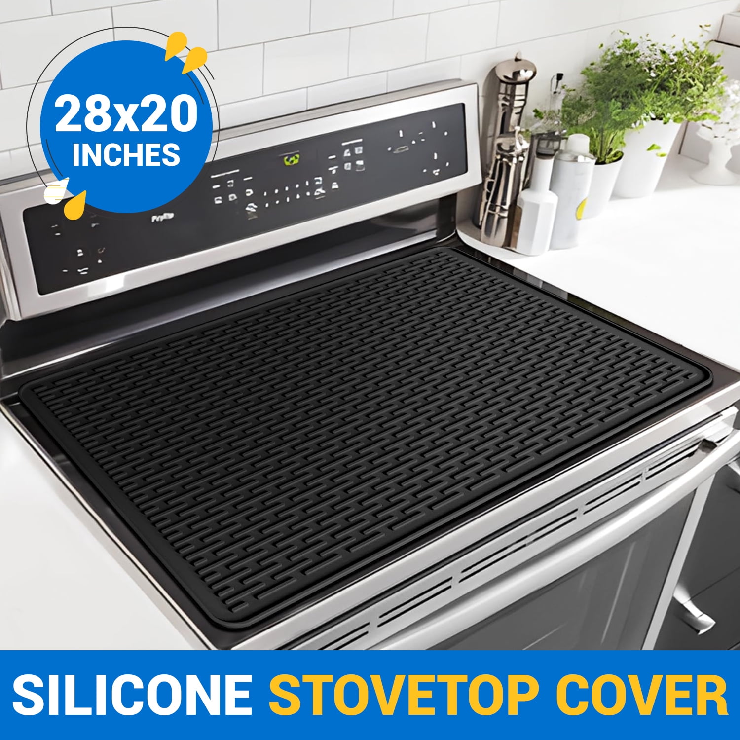 Linda’s Essentials 28x20 Inches Silicone Stove Top Covers for Electric ...