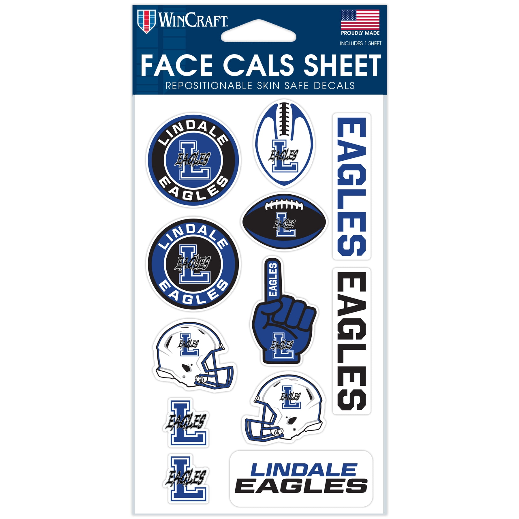 Lindale High School 4" x 7" Face Cal Sheet - Walmart.com