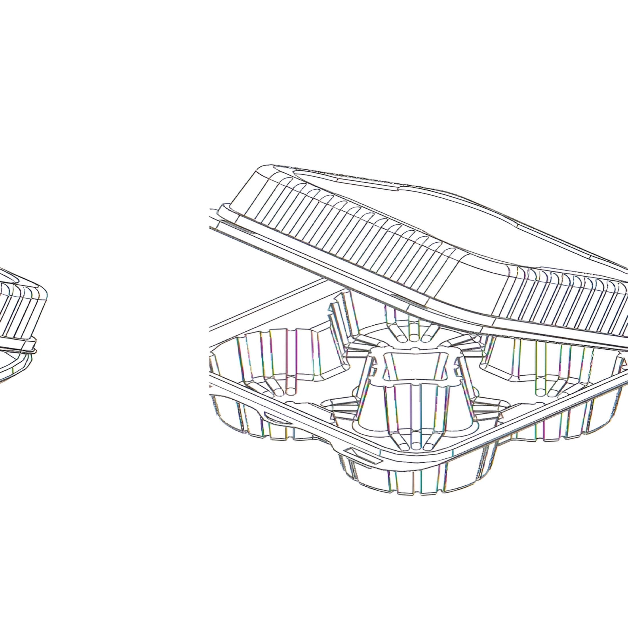 Lindar 4 Cavities Large Cupcake Container - Walmart.com