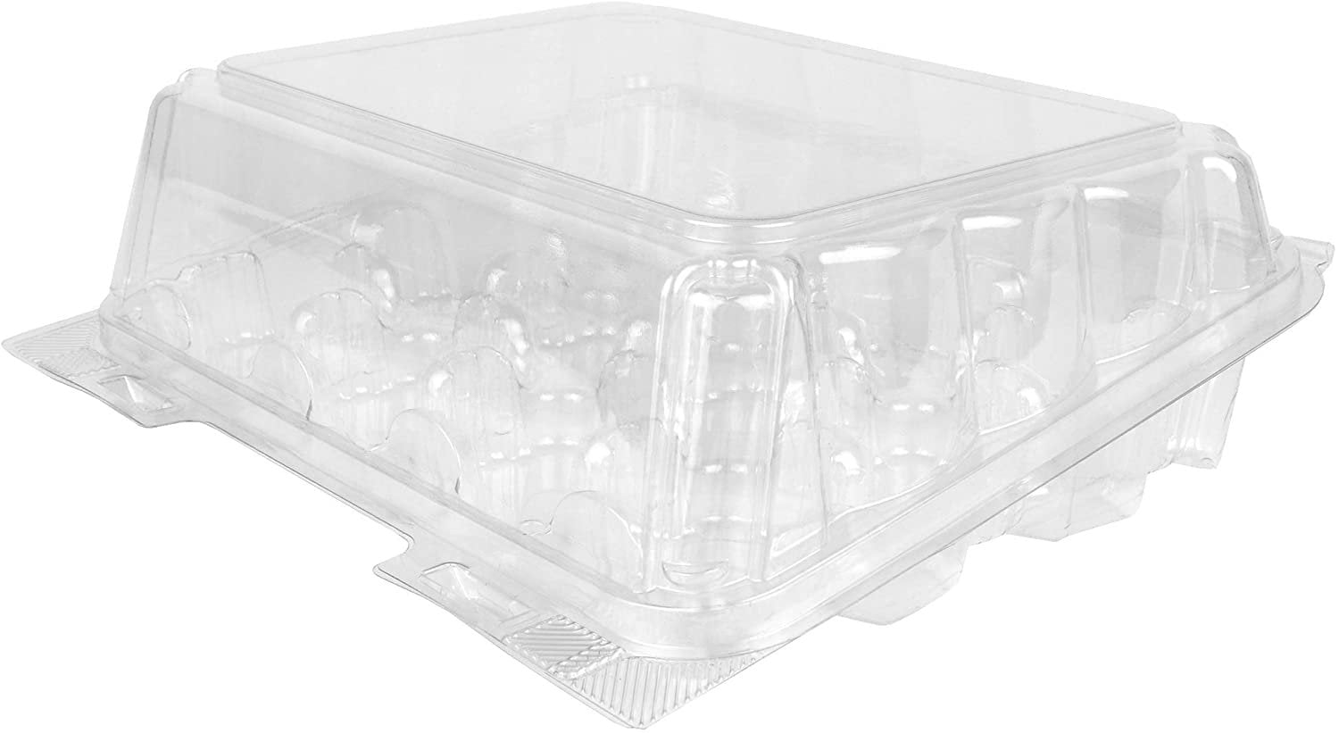 Lindar Corporation 00898 Clear Hinged Plastic Cupcake/Muffin/Roll ...