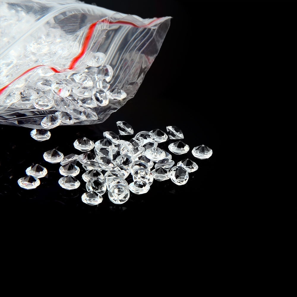 Lindbes 1000Pcs Acrylic Crystals Gems 4.5mm Fake Diamonds Wedding ...