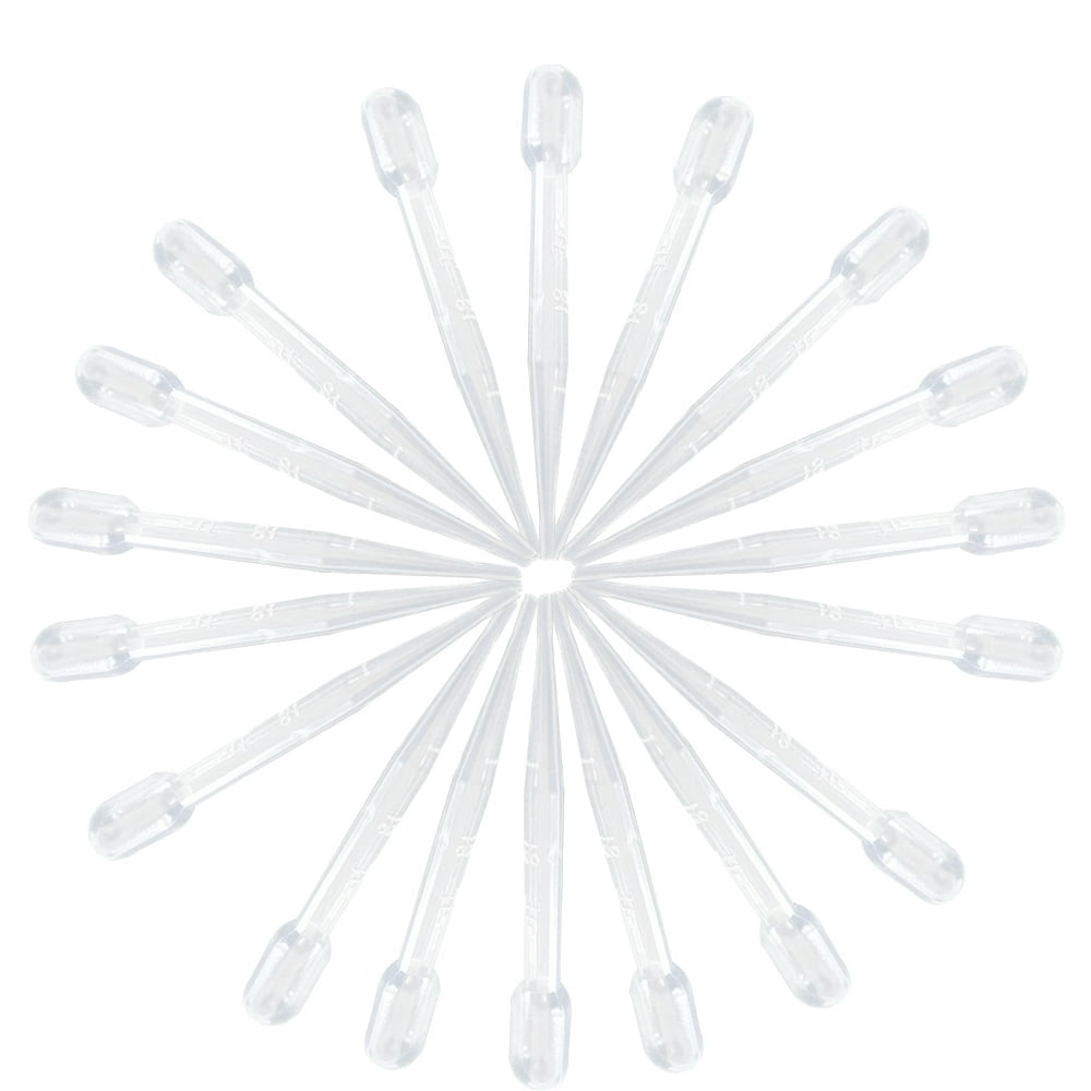 Lindbes 100pcs 3ml Disposable Plastic Transfer Pipette Graduated ...