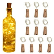 oannao Wine Bottle Cork Lights 20 LEDs Warm White 6.6ft Silver Wire 30 ...