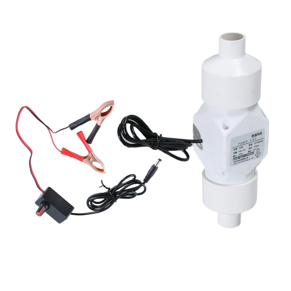 Lindbes 12v Extractor Fan Low Noise Inline Duct Hydroponic Air Blower ...