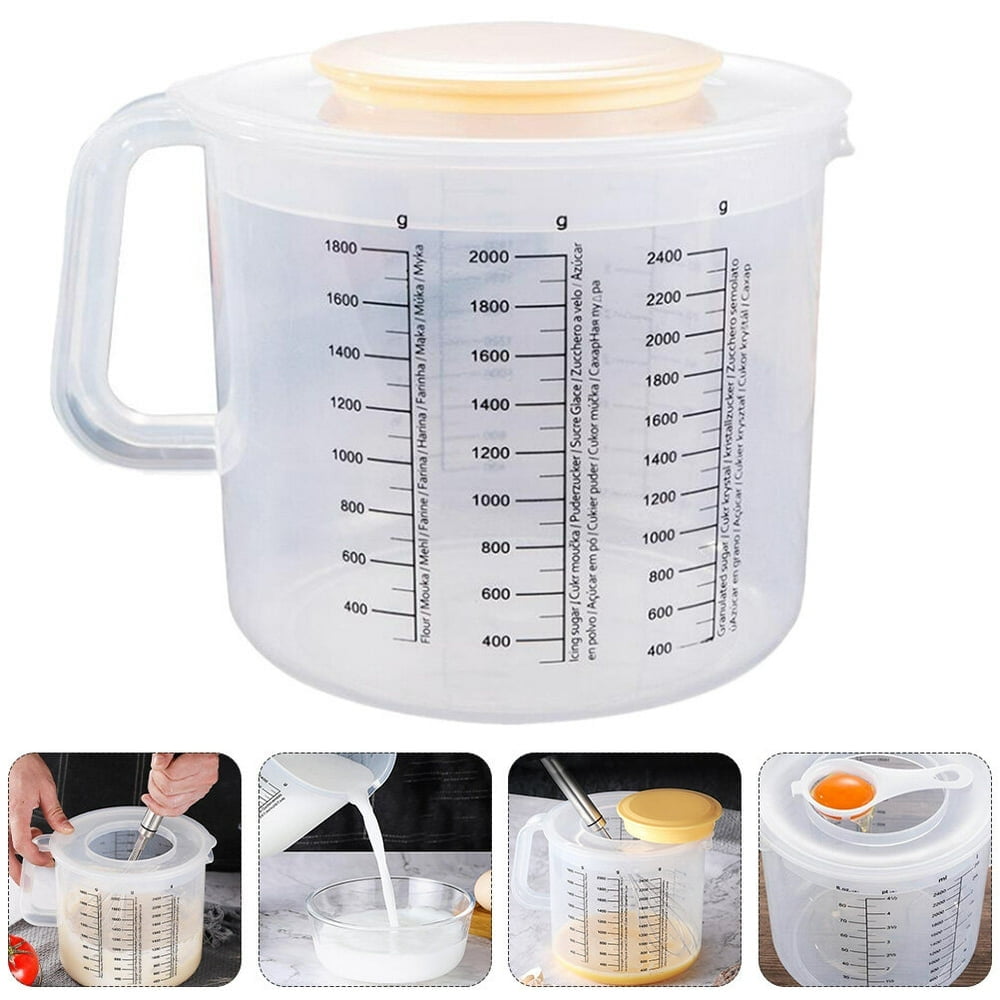Lindbes 2.5L Pancake Batter Mixing Cup with Scale - Kitchen Container ...