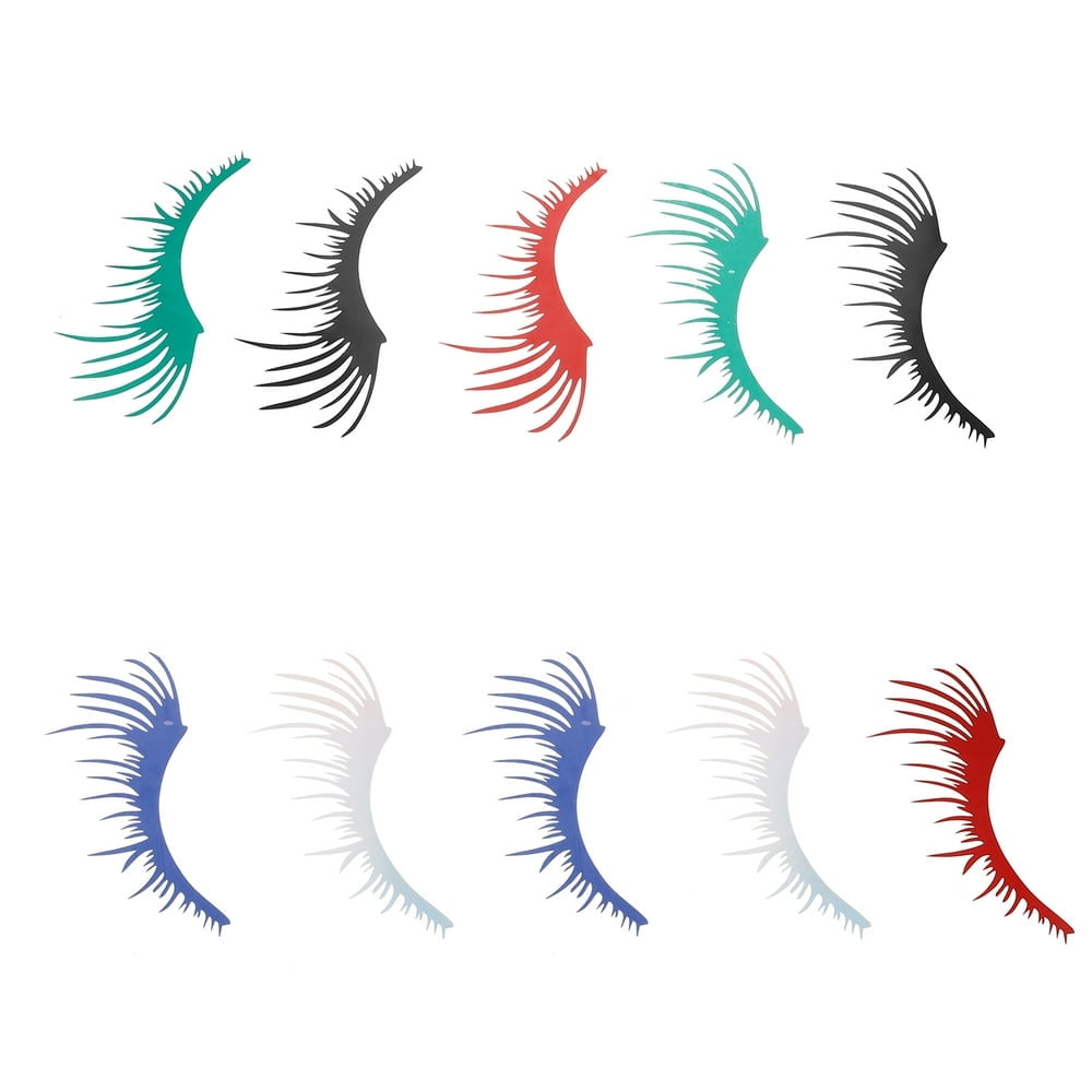 Lindbes 5 Pairs Car Headlight Eyelashes Vinyl Stickers for Headlights ...