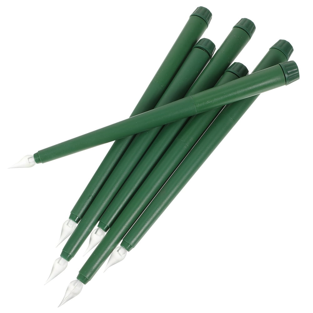 Lindbes 6 Green LED Taper Candles Battery Operated Flameless Flickering ...