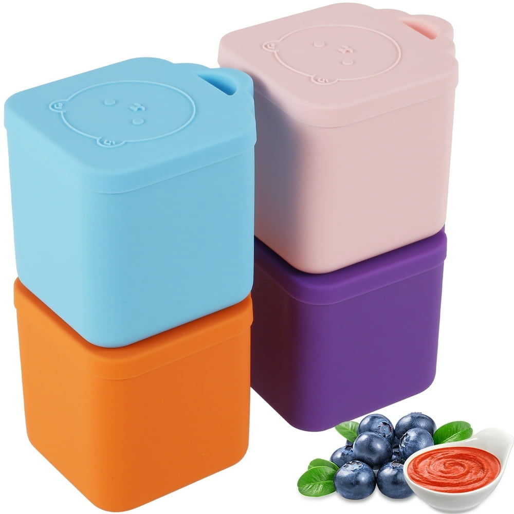 Lindbes 6 Pack Salad Dressing Container To Go 4oz Small Condiment ...