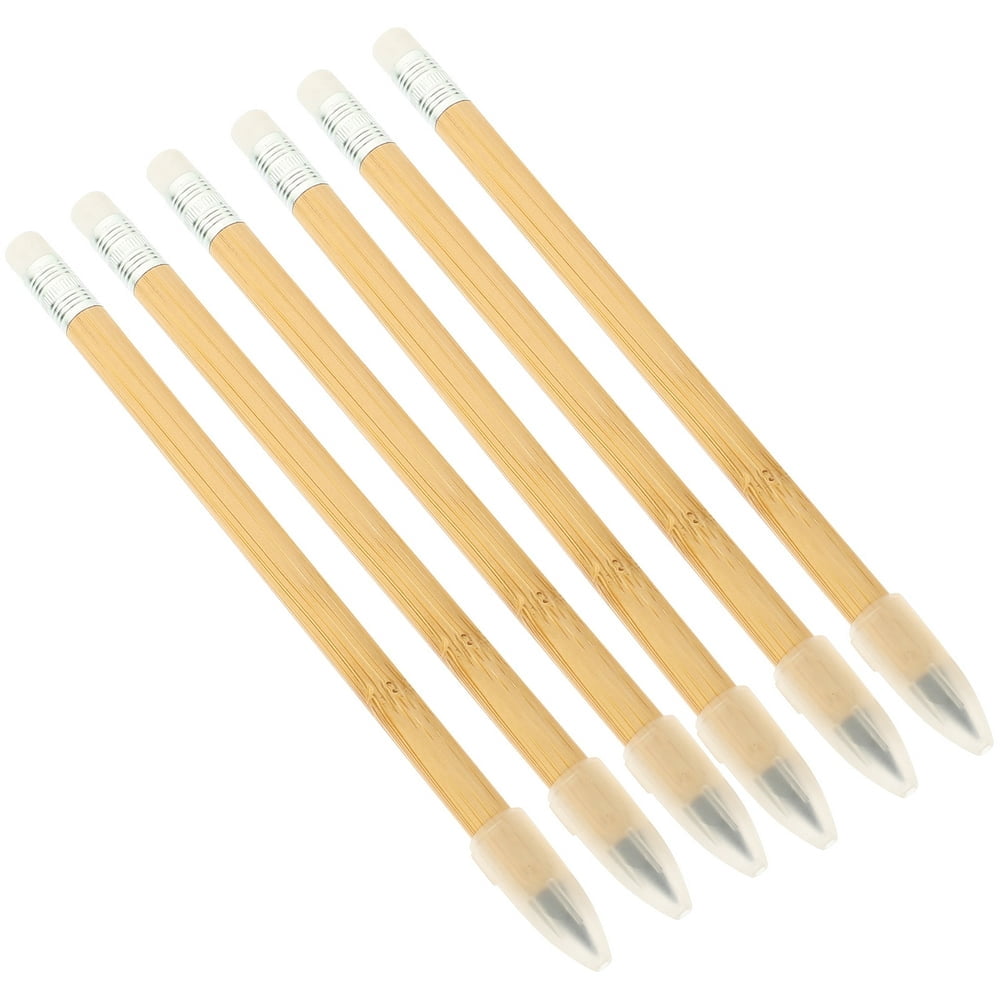 Lindbes 6 Pcs Pencil Pencils with Eraser Graphite Eternity Without Lead ...