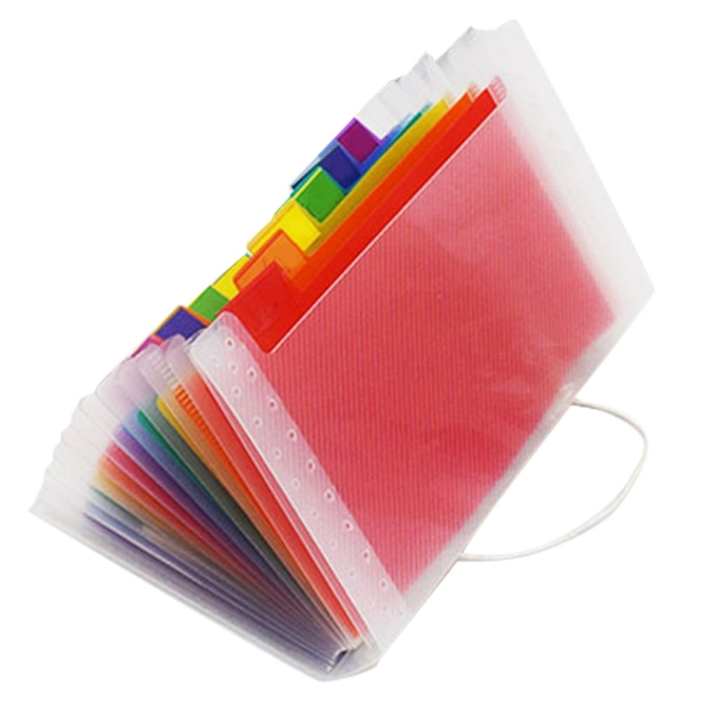 Lindbes Accordion File Organizer Portable Rainbow Expanding Folder for ...