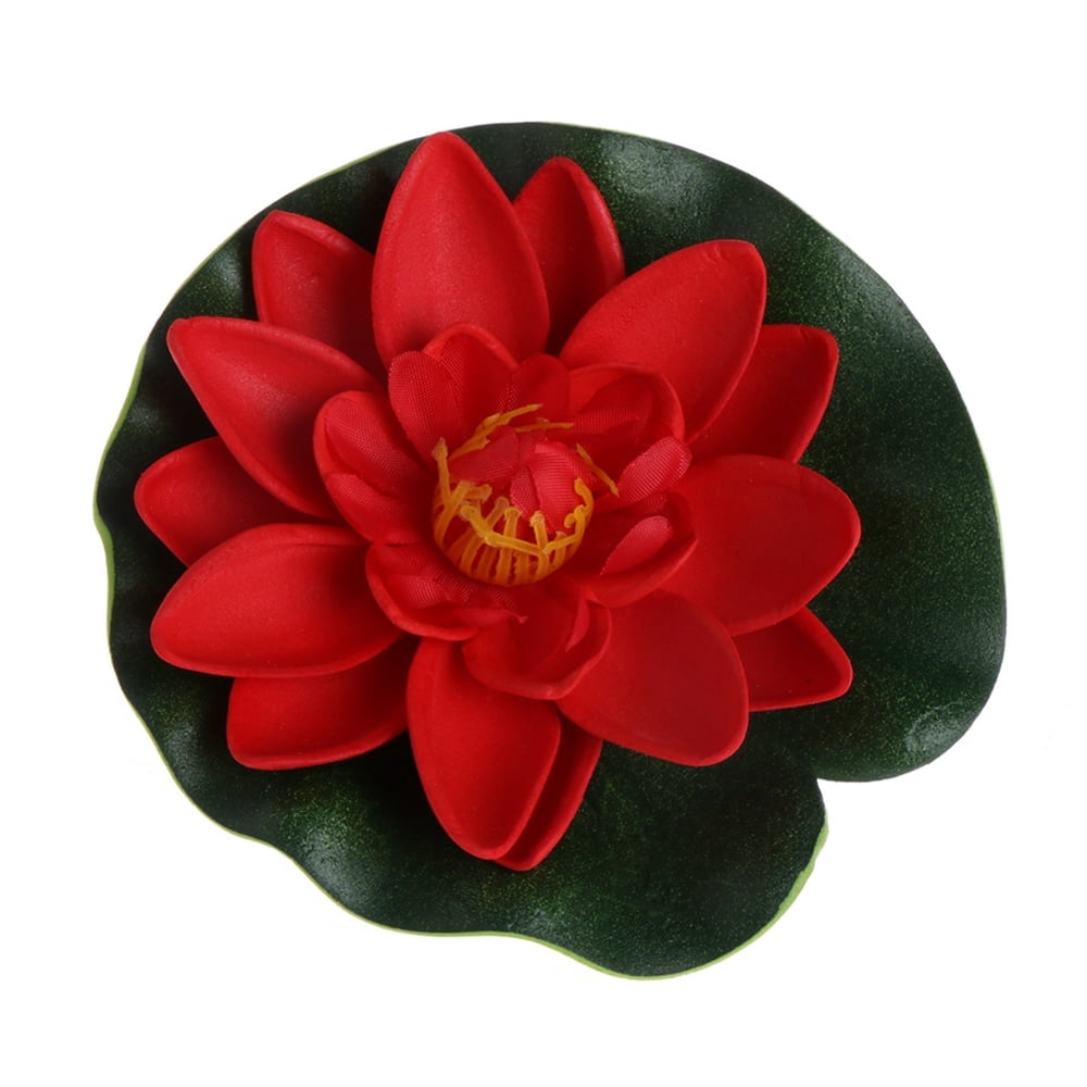 Lindbes Artificial Fake Floating Flowers Lotus Water Lily Plants Garden ...