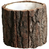 Bilot Realistic Wood-Look Barrel Planters, Lightweight Durable Plastic ...
