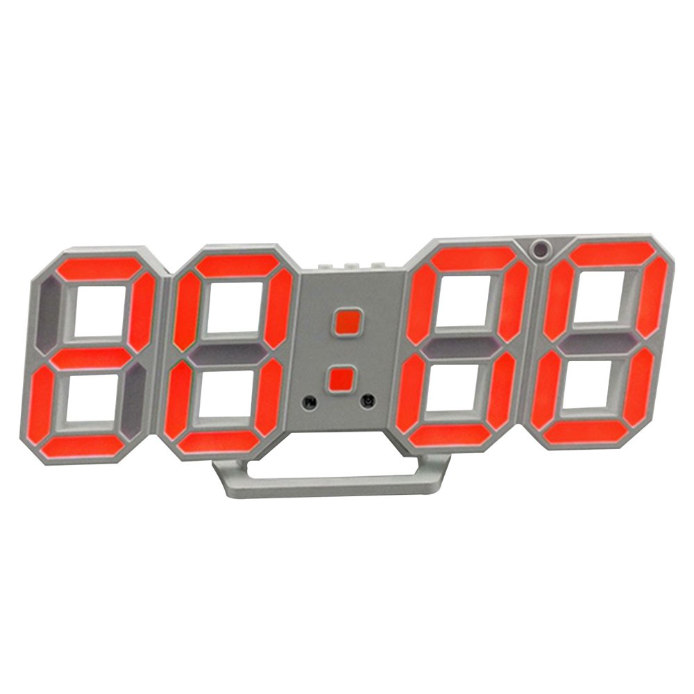 Lindbes Digital Alarm Clock Automatic Photosensitive Digital Clock 3 D ...
