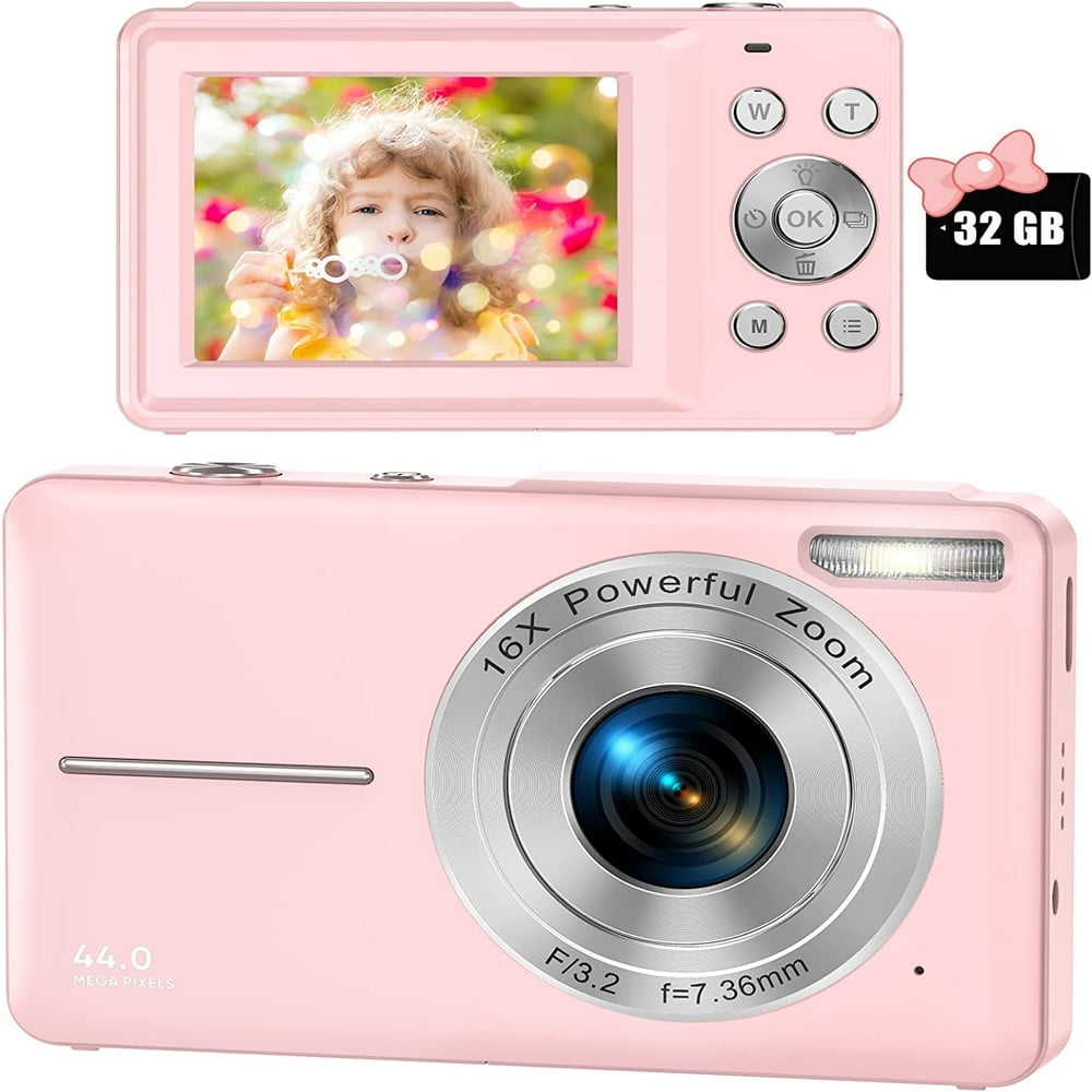 Lindbes Digital Camera FHD 1080P Digital Camera for Kids with 32GB SD ...