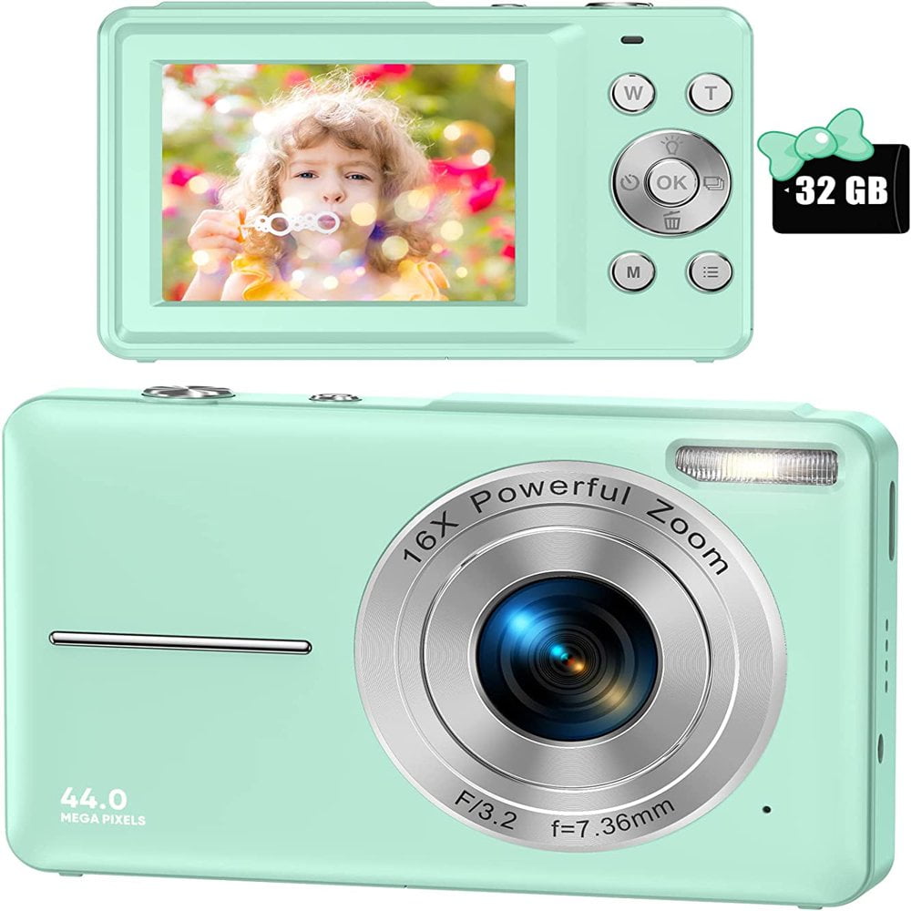 Lindbes Digital Camera FHD 1080P Digital Camera for Kids with 32GB SD ...