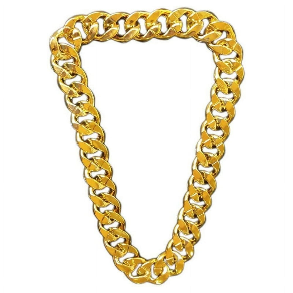 Lindbes Giant Gold Neck Chain Plastic Imitation Gold Rapper Hip Hop ...