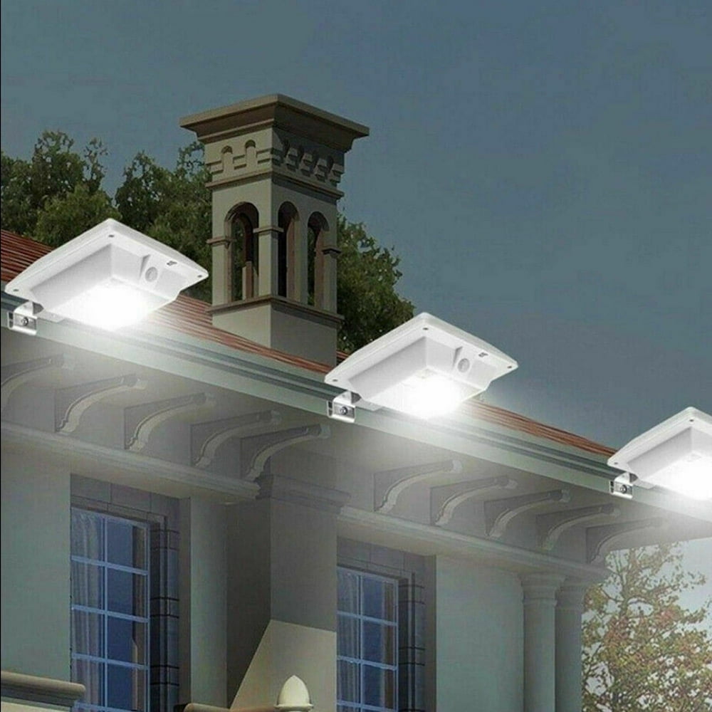 Lindbes Gutter Lamp Solar Gutter Light 6 LED Waterproof Solar Power ...