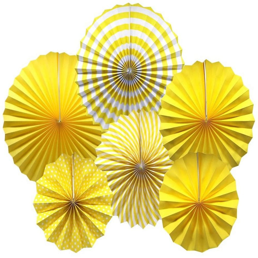 Lindbes Hanging Paper Fans Party Set Round Pattern Paper Garlands ...