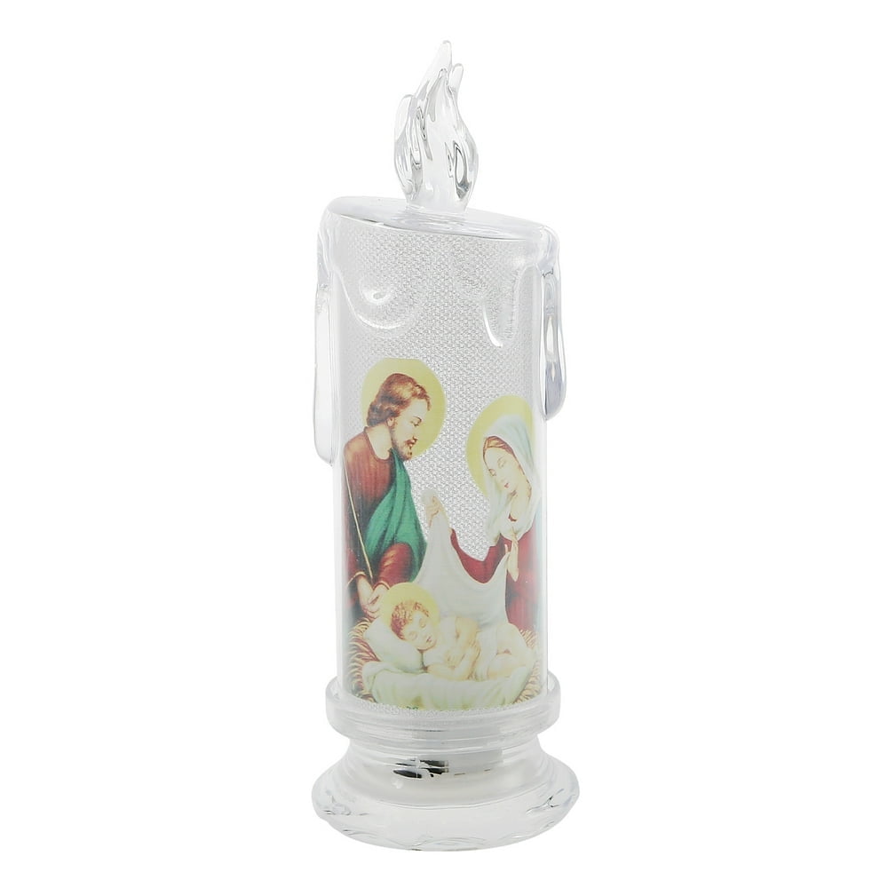 Lindbes Jesus Virgin Christ Candle Lamp Romantic Tealight Electronic ...