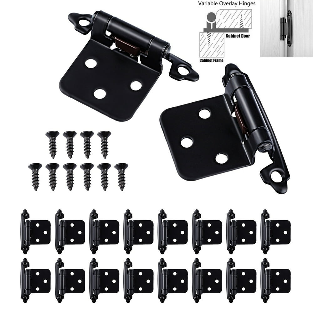 Lindbes Kitchen Cabinet Hinges 1/2 inch Overlay Self Closing Face Mount ...