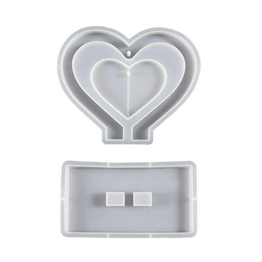 Lindbes Large Photo Frame Resin Molds Heart Shape Silicone Mold for ...