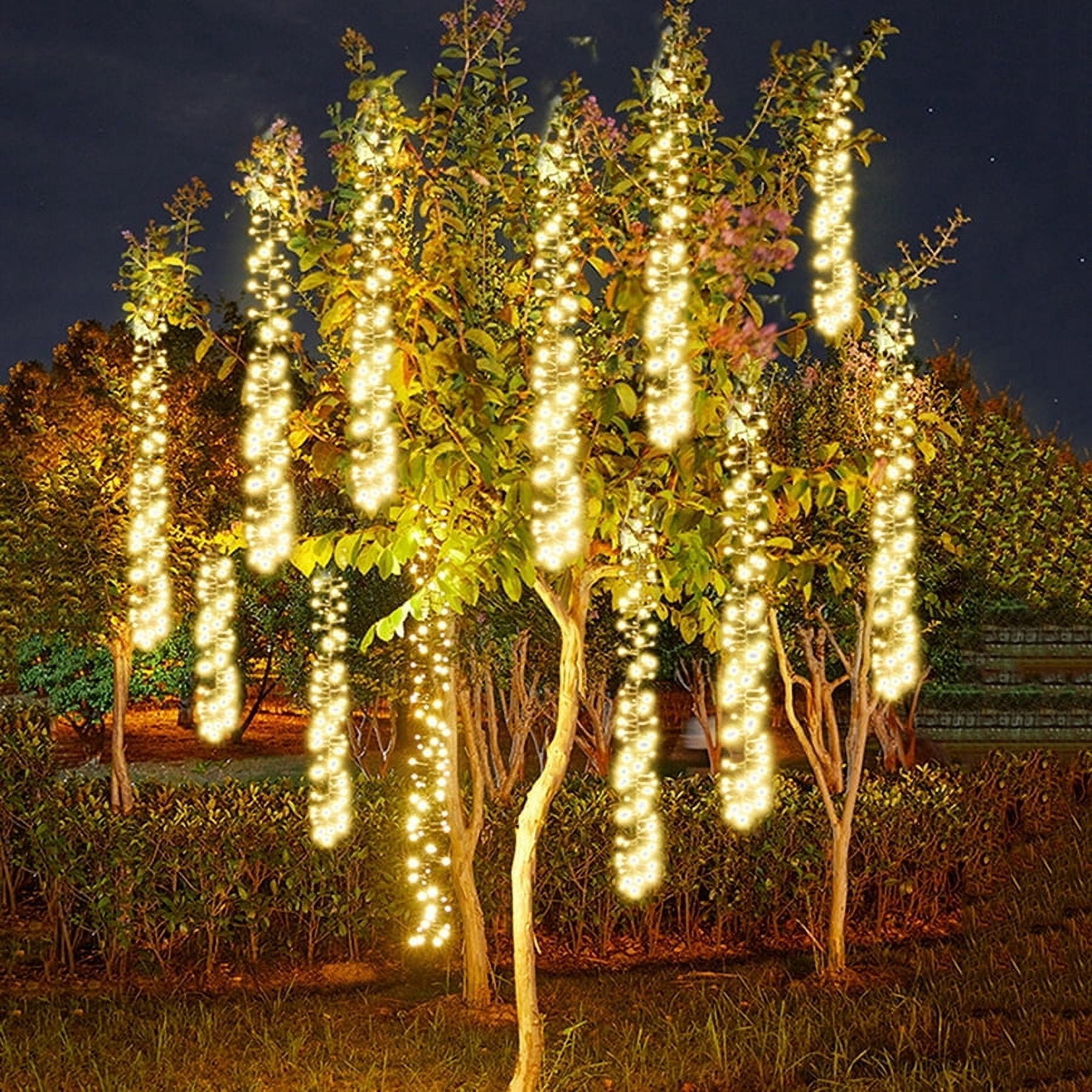 Lindbes Meteor Shower Rain Lights Outdoor Christmas Firecracker String ...