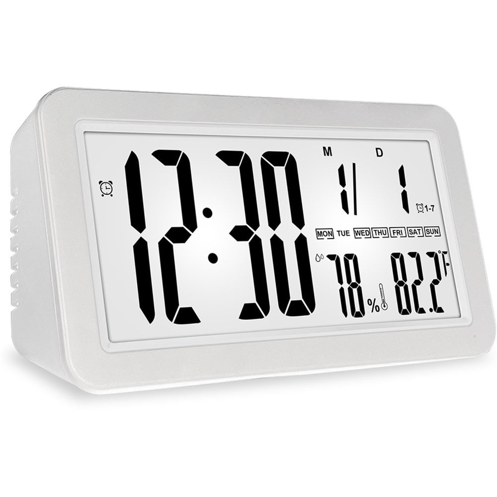 Lindbes Multi-functional Electronic Clock Large Screen Clock Alarm ...