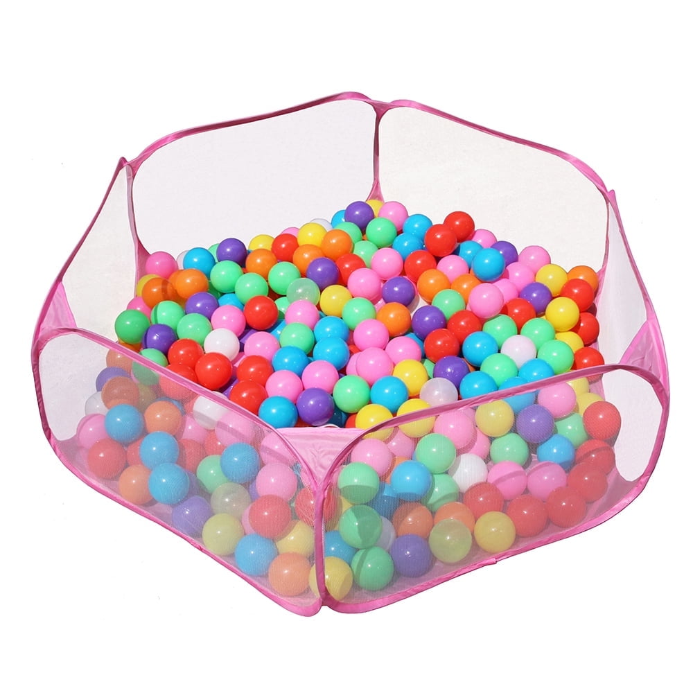 Lindbes Portable Cute Blue Hexagon Children Ball Pit Indoor and Outdoor ...