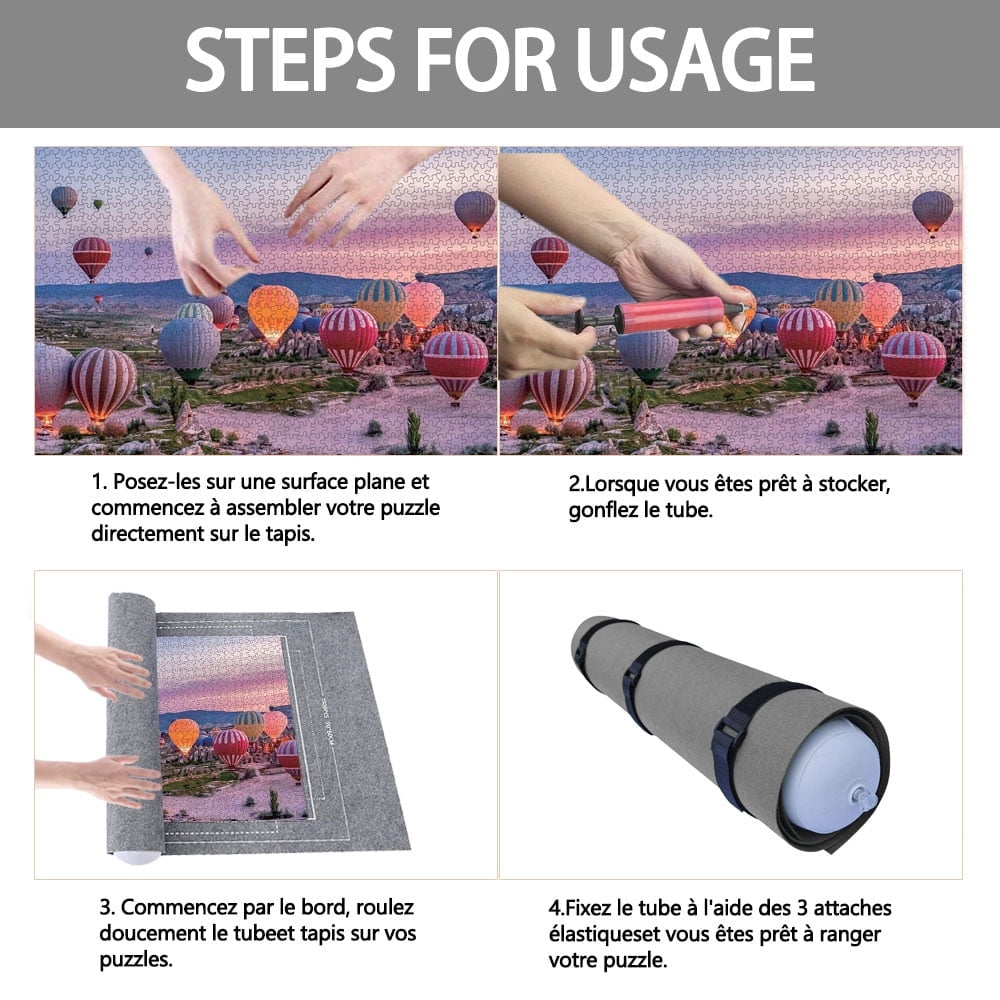 Lindbes Roll Jigsaw Puzzle Storage Mat Felt Cloth Storage Puzzles Pad ...