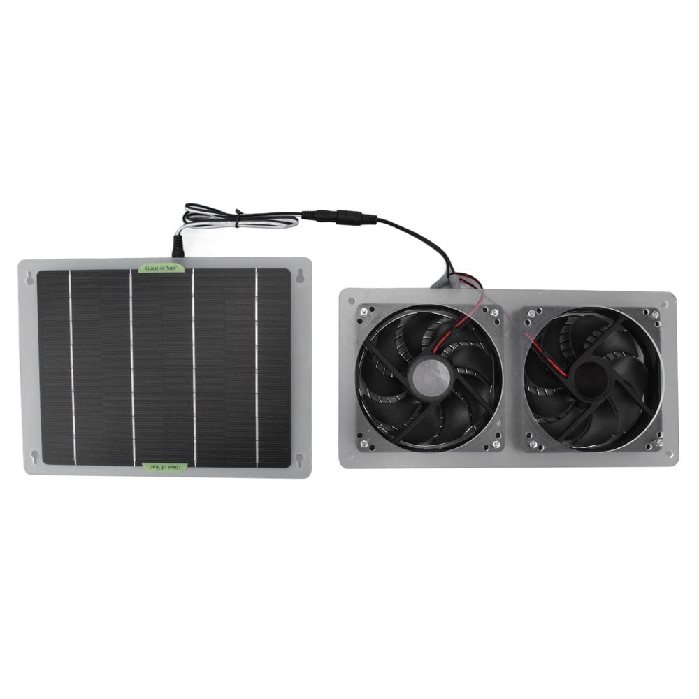 Lindbes Spptty Solar Panel Fan Kit 100W 12V Waterproof Portable Exhaust ...