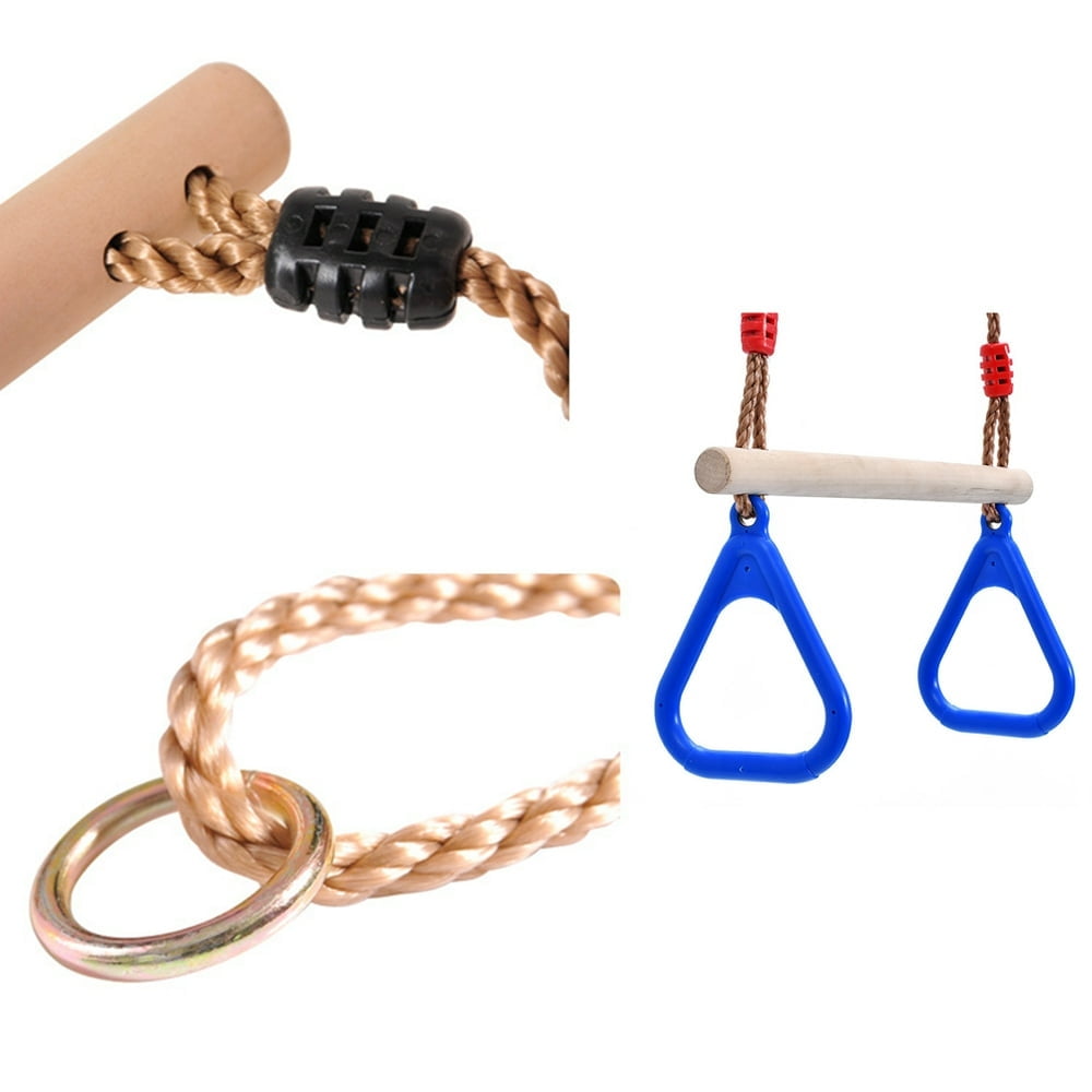 Lindbes Trapeze Swing Bar with Rings for Kids and Adults (Random Color ...