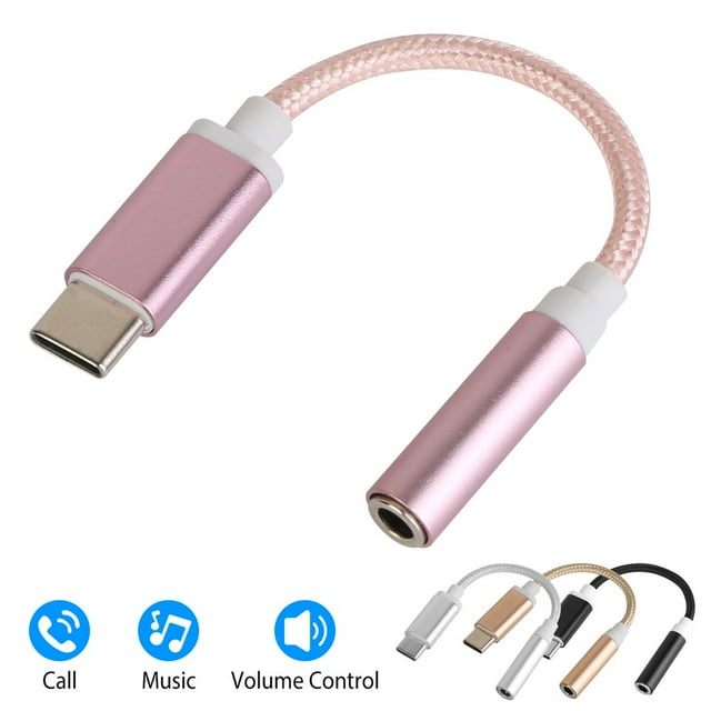 Lindbes USB Type C to 3.5mm Female Headphone Jack Adapter USB-C Type C Adapter Port to 3.5MM Aux ...