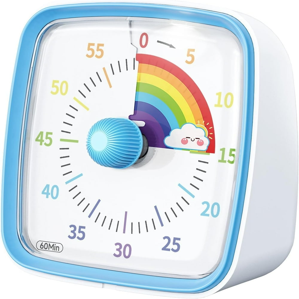 Lindbes Visual Timer with Night Light for Kids and Adults 60-Minute ...
