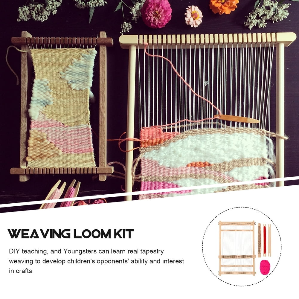 Lindbes Weaving Loom Wooden Kit Frame Diylooms Tool Handloom Fashion ...