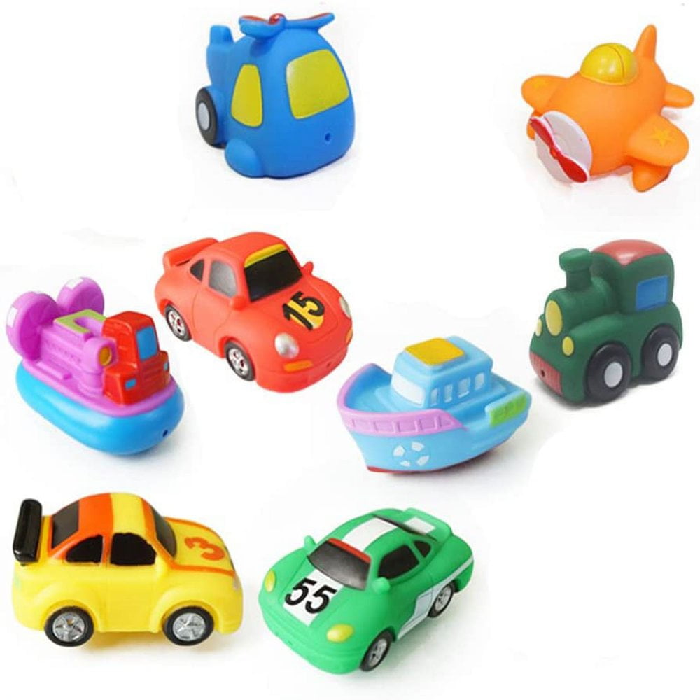 Lindbes bath and swimming toys 8 mini pool toys 3 racing cars + trains ...