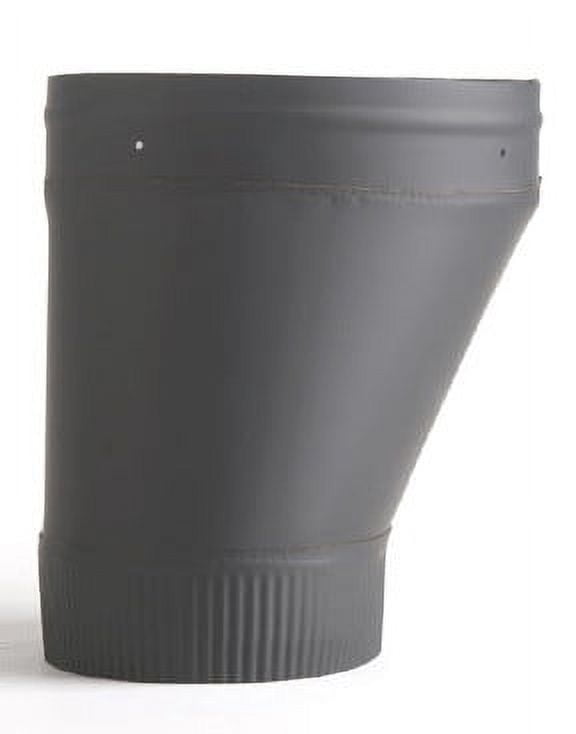 Lindemann 345718 Heat Fab 8 Inch Oval to Round Adapter - 22 Ga. Black ...