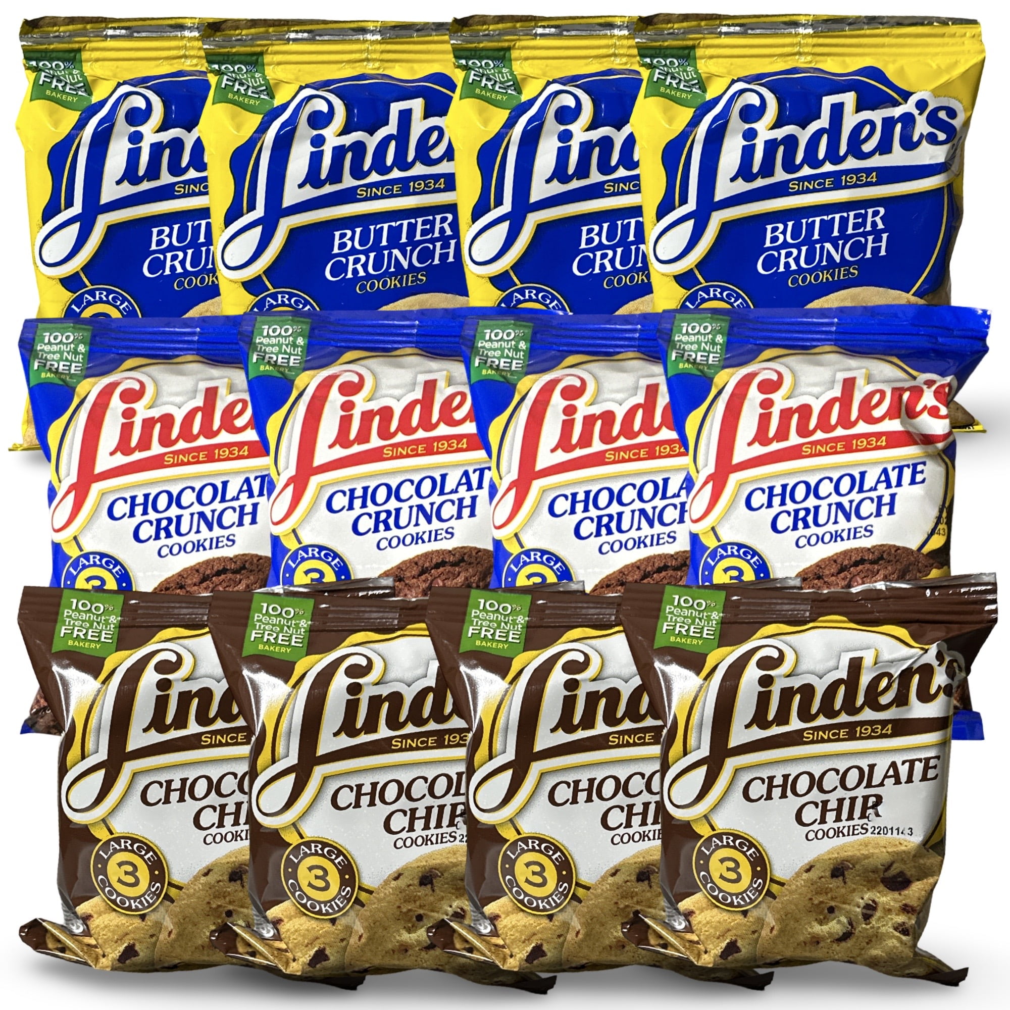 Linden's Cookie Variety, Butter Crunch, Chocolate Chip and Chocolate ...