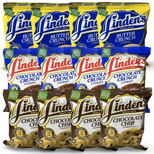 Linden's Cookie Variety, Butter Crunch, Chocolate Chip and Chocolate ...