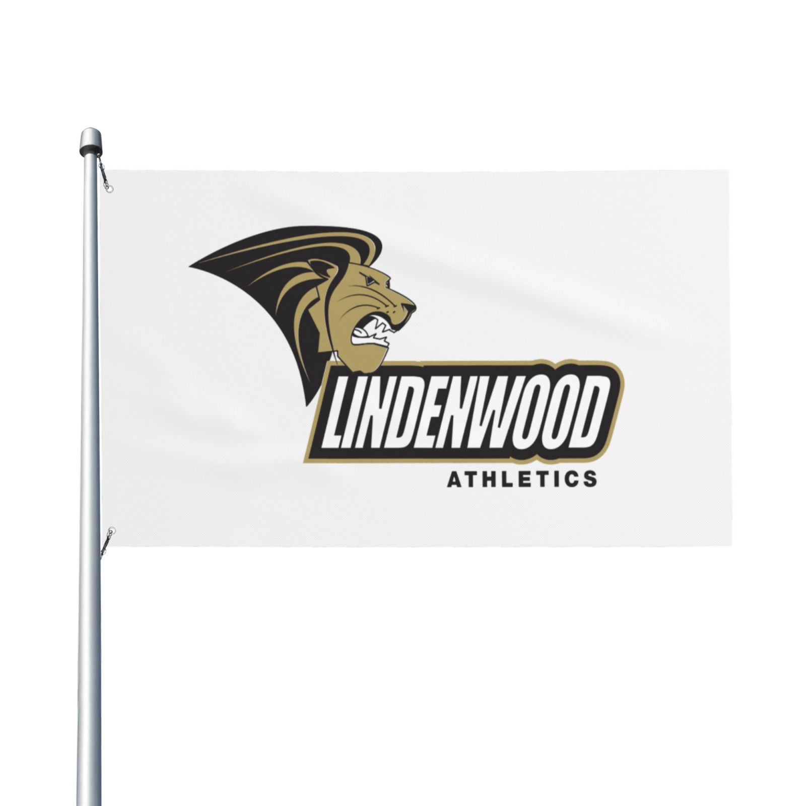 Lindenwood University Flag 3x5 Outdoor ,Sewn Stripes, Stronger Brass ...
