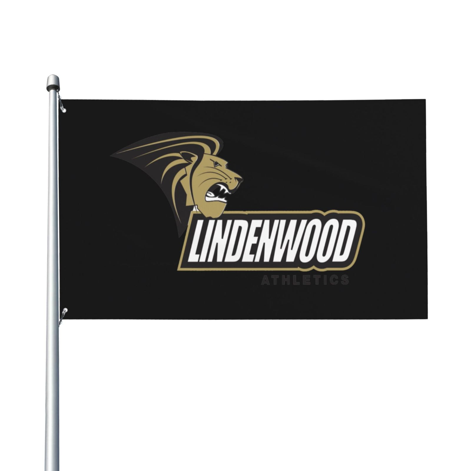 Lindenwood University Flag 3x5 Outdoor ,Sewn Stripes, Stronger Brass ...