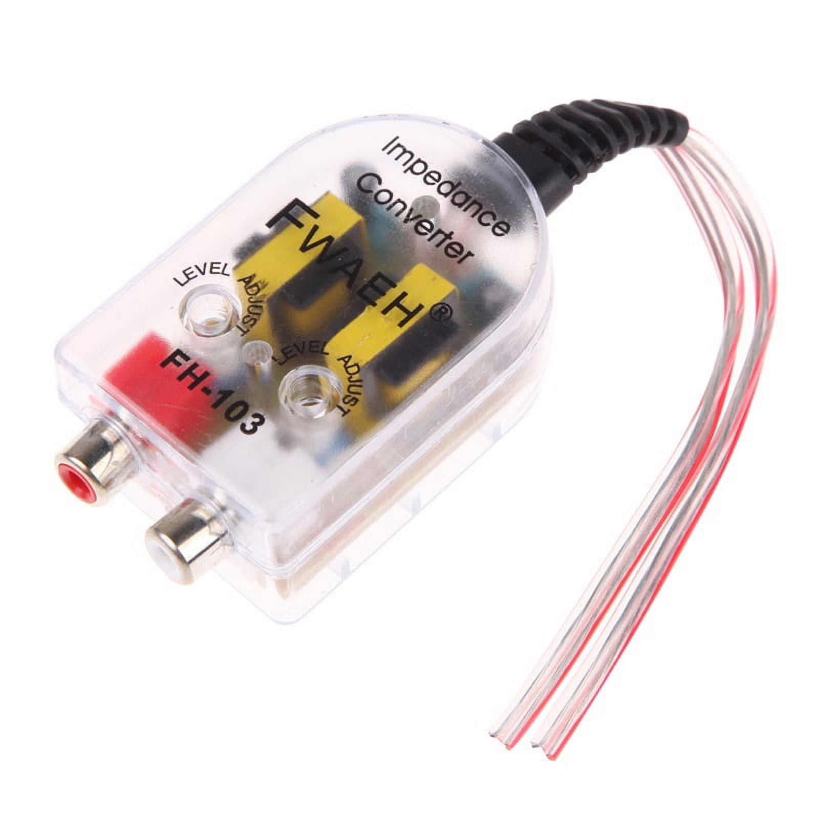Speaker Wire to RCA Converter Adapter, High to Low Level Audio Output ...