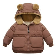 Boys Girls Kid Winter Thick Jacket Warm Zipper Hooded Windproof Coat Cute Outwear,2-7T - Walmart.com