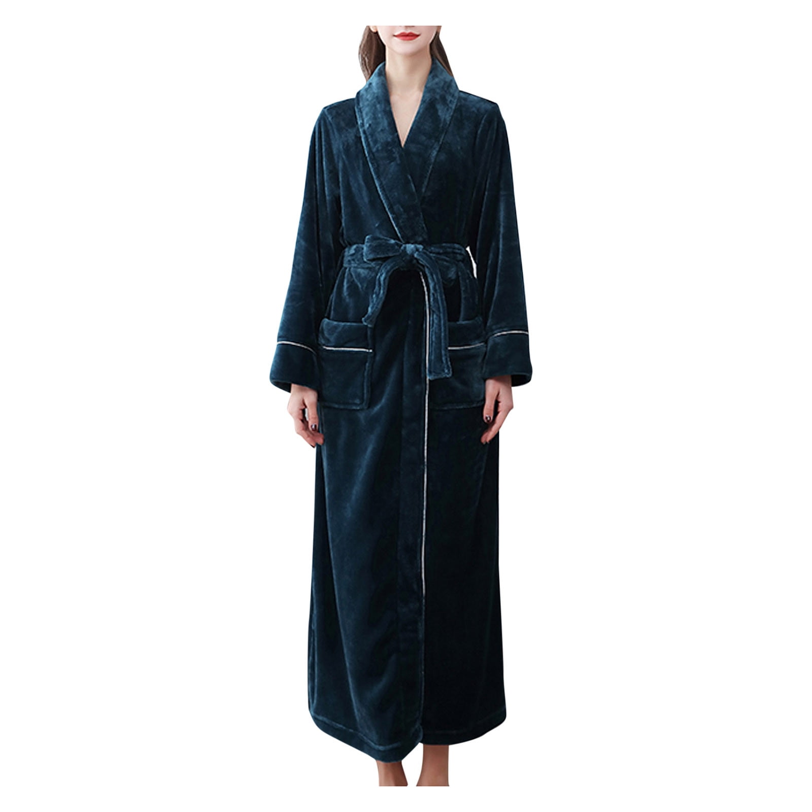 Lindreshi Robes for Women Clearance Adult Home Wear Flannel Nightgown ...