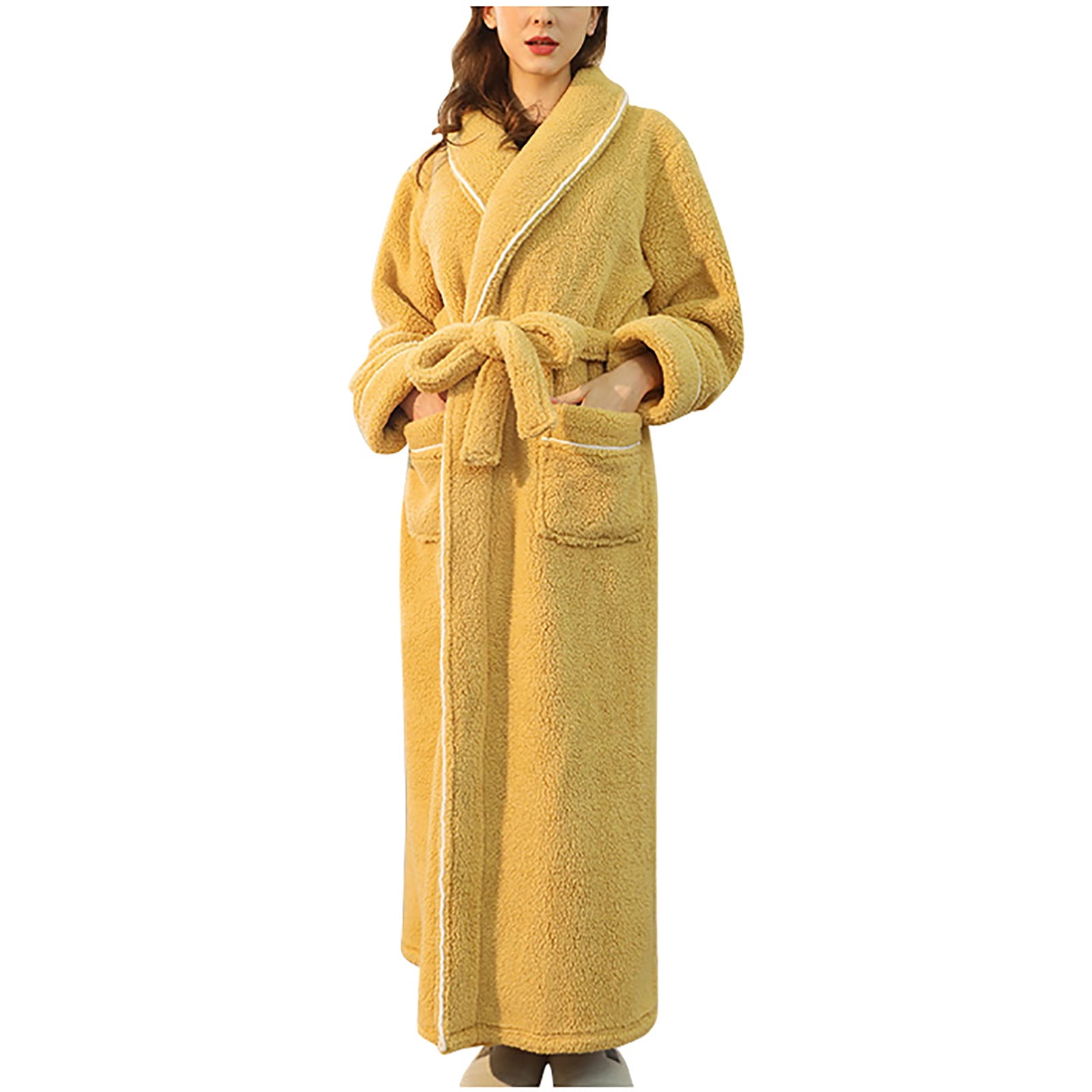 Lindreshi Robes for Women Fuzzy Long Women's Winter Warm Nightgown ...