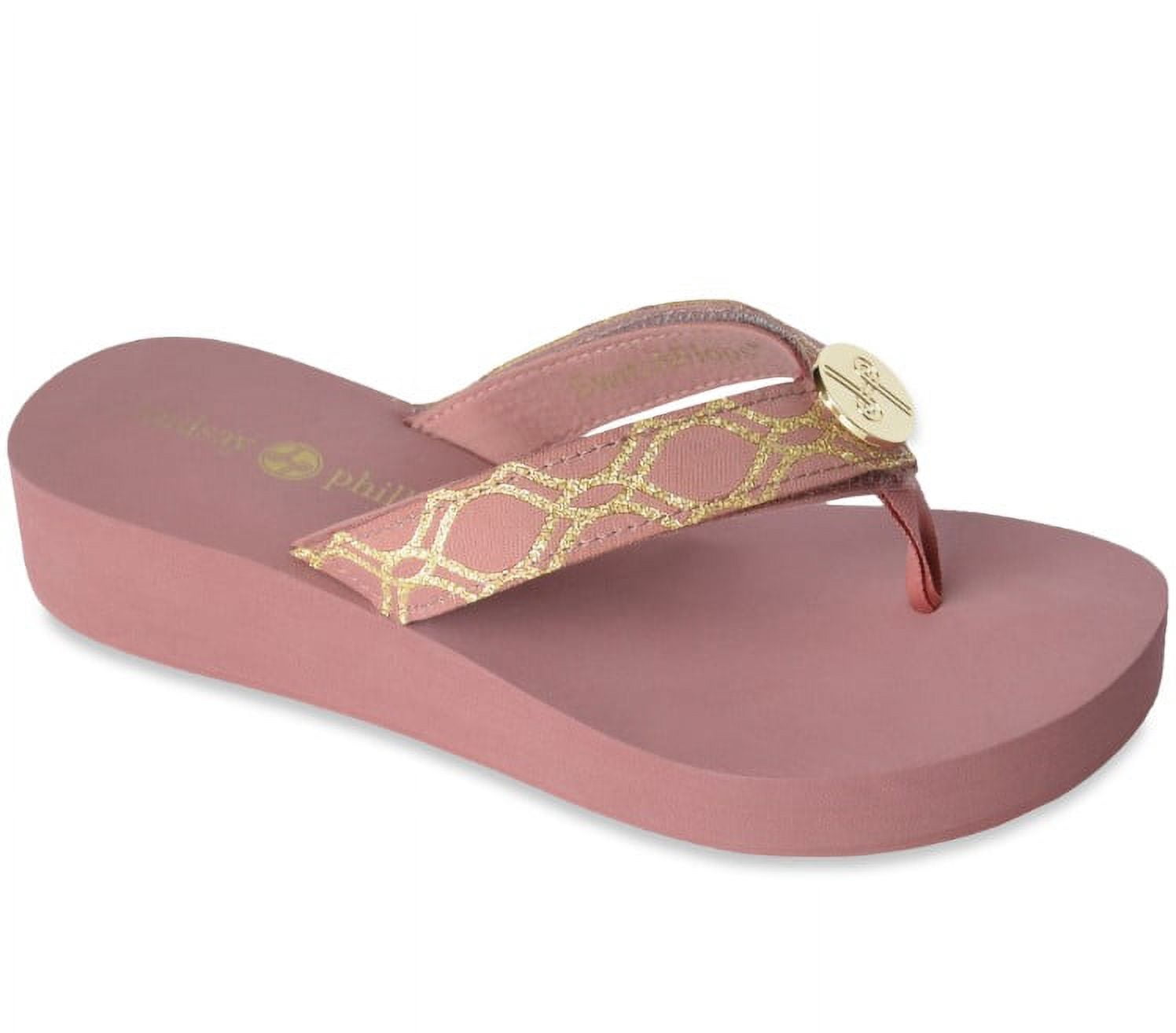 Lindsay Phillips Taylor-Tu Dusty Rose Wedge Sandal for Women - Walmart.com