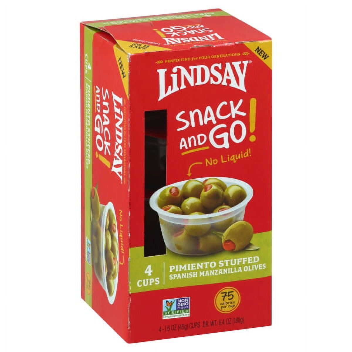 Lindsay Pimiento Stuffed Spanish Manzanilla Olives 4 pack Cups ...
