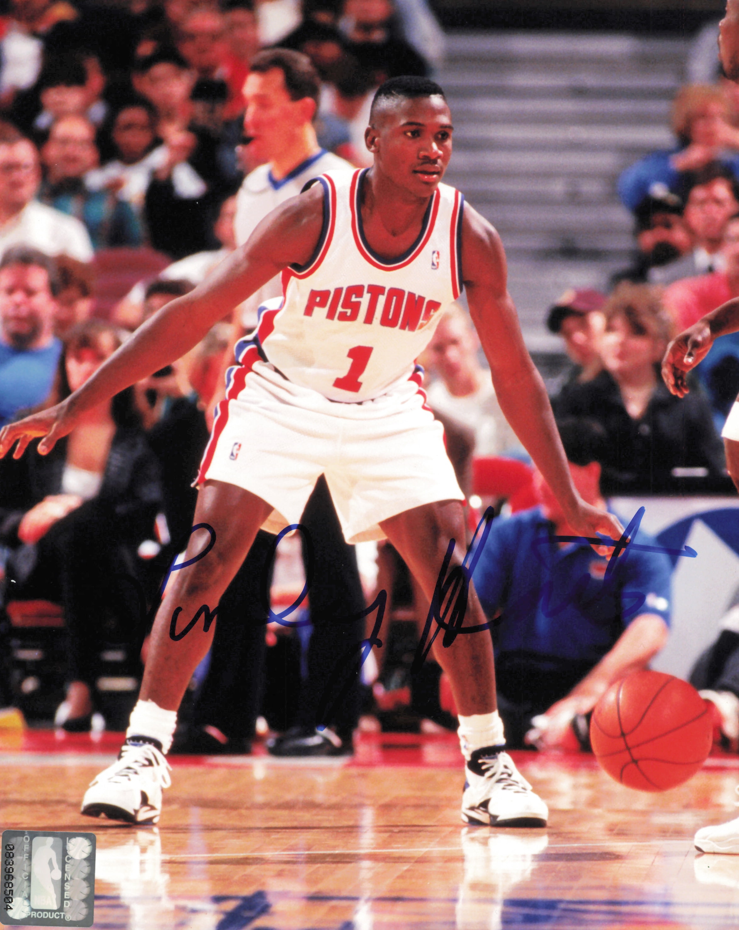 Lindsey Hunter Autographed 8x10 Photo Detroit Pistons SKU #246020 ...