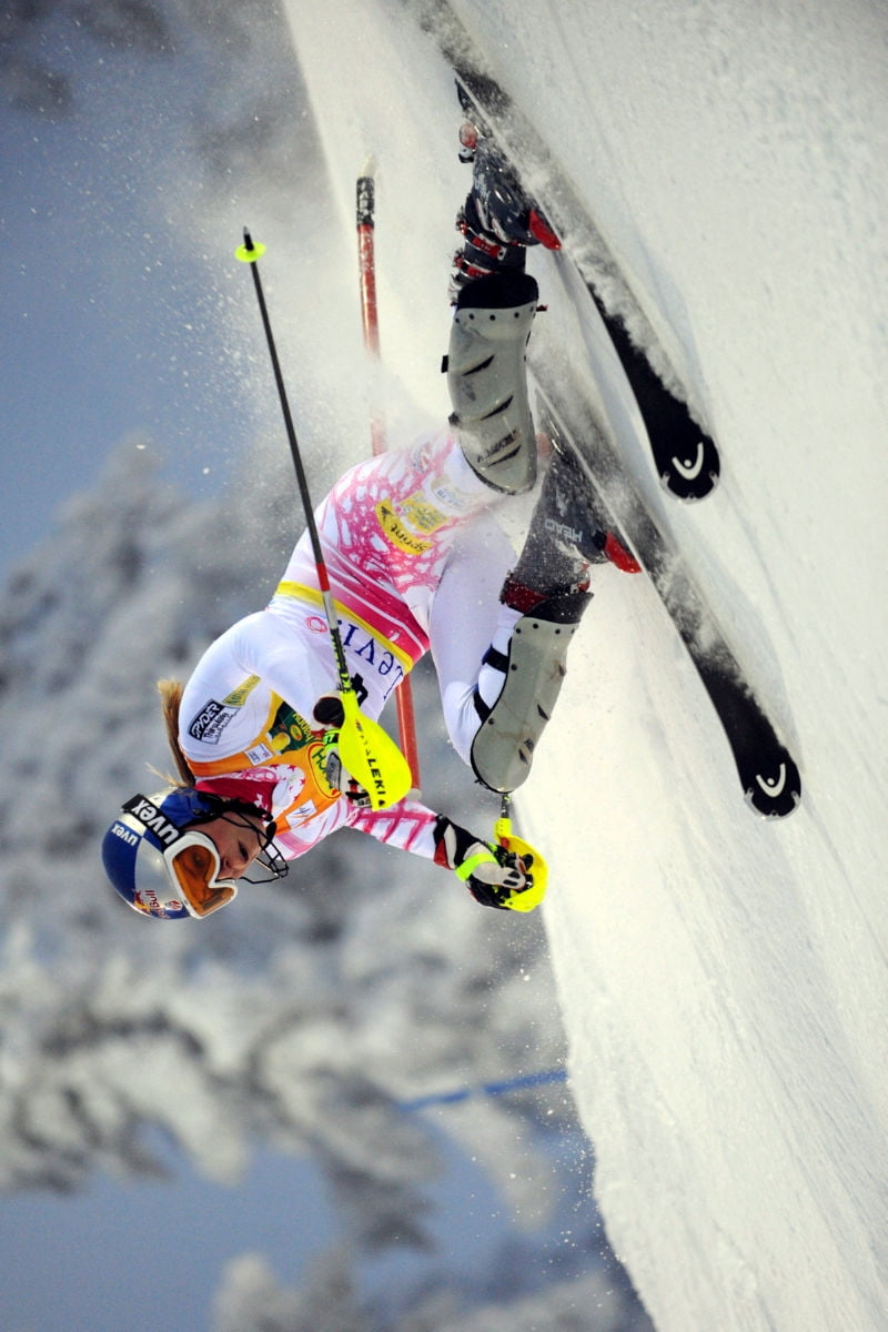 Lindsey Vonn Poster Action Skiing Metal Sign 8in x 12in Print on Metal ...